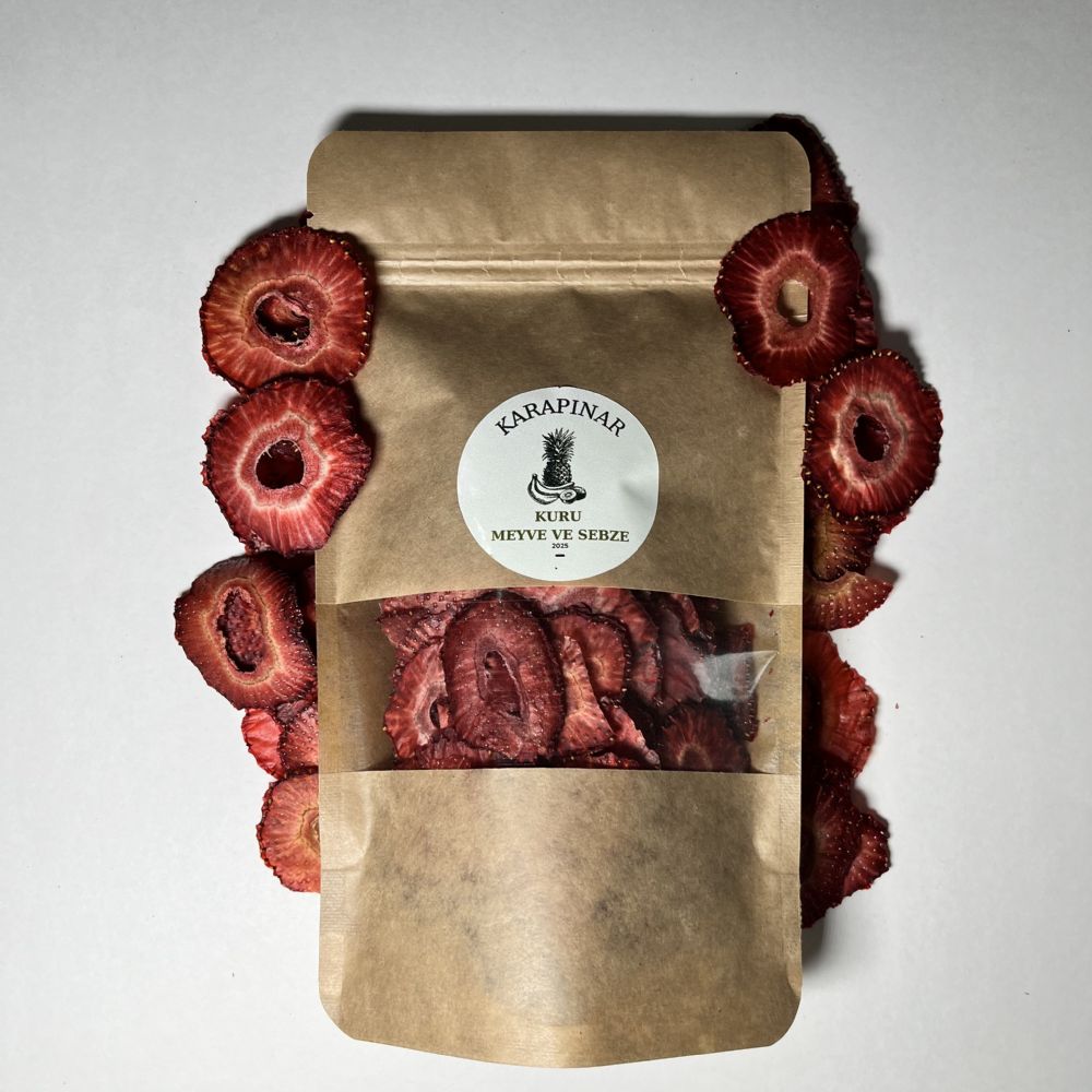 Çilek Cips 50gr Şeker İlavesiz Katkısız - topraktansofraya.com
